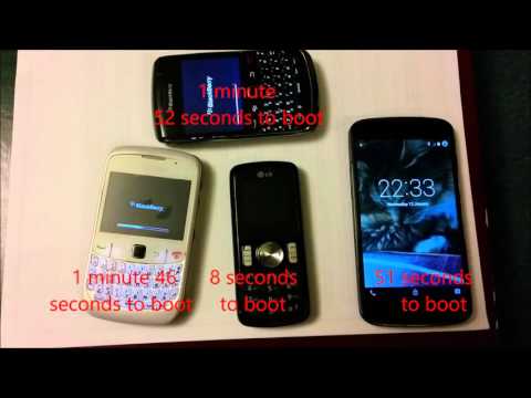 Dumbphone and Smartphone wars. Boot time race / competition.