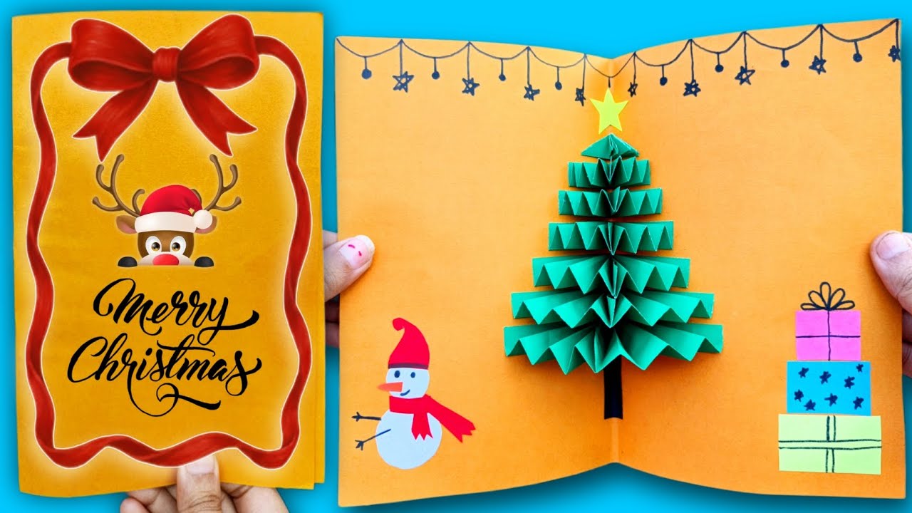 3D Christmas Pop-up Card | How To Make Christmas Tree Card | Handmade ...