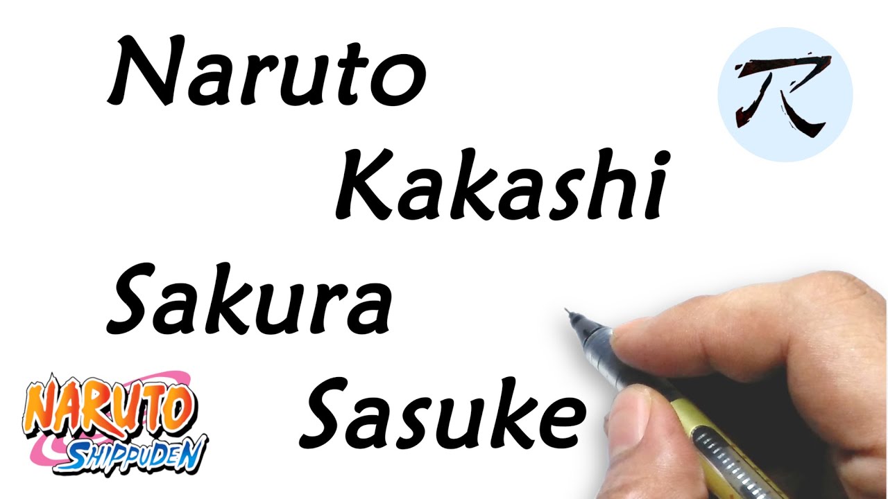 How to draw started from words Naruto 2 : Naruto Kakashi Sakura Sasuke ...