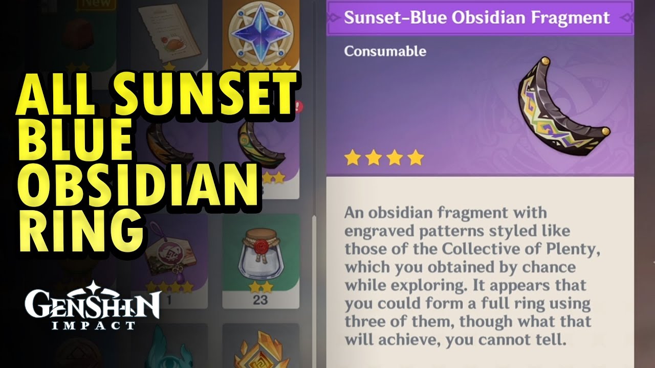 All Sunset-Blue Obsidian Fragment Locations | Genshin Impact - YouTube