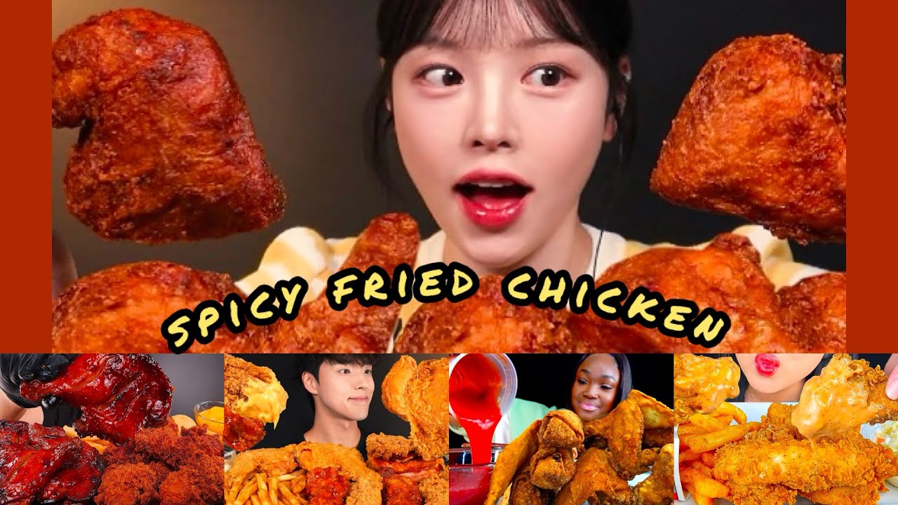 crispy and fried foods mukbang asmr! - YouTube