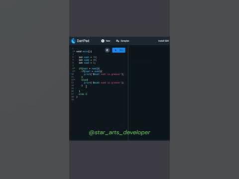 💻Learn Dart: Find the greater between three no. !! #coding #dart # ...