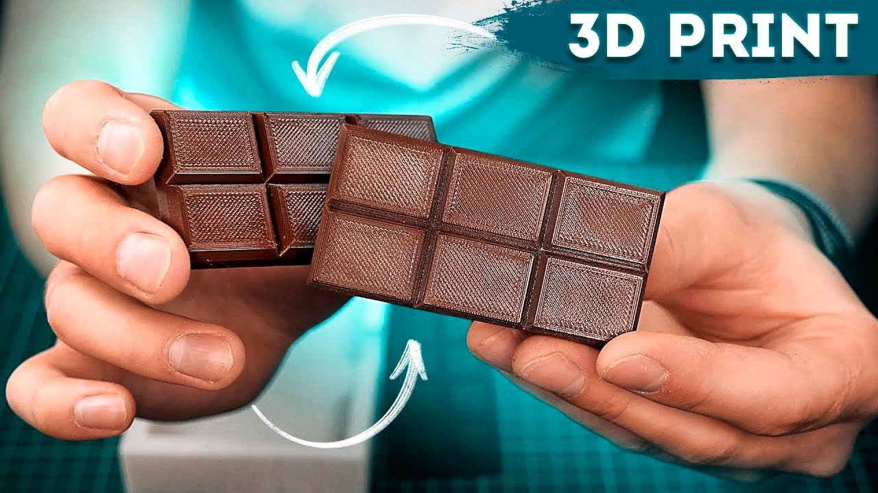 I printed a chocolate bar with my 3D printer, but there is something ...