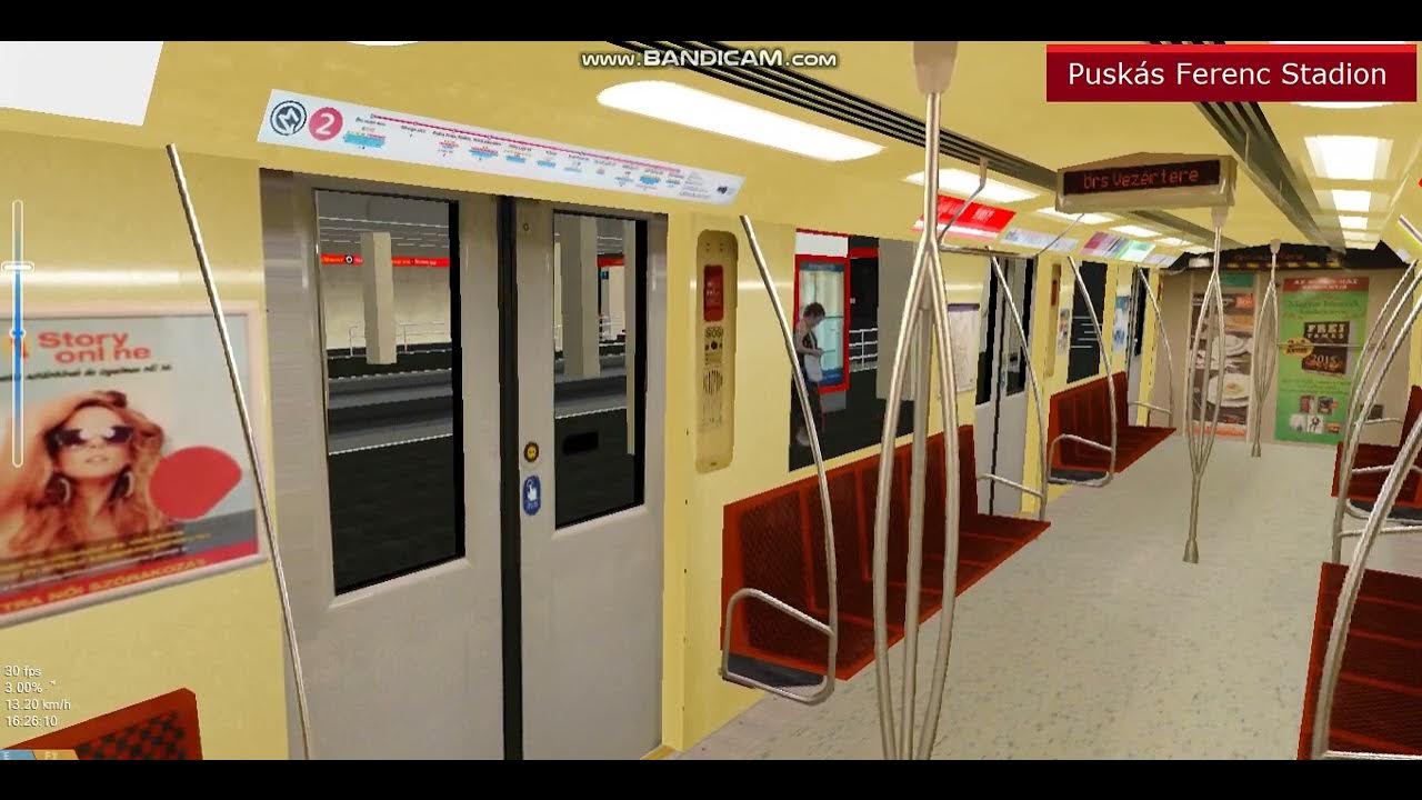OpenBVE M2-es metró: (Deák Ferenc tér - Puskás Ferenc Stadion) (2023. január 9. hétfő) (2/2 ...