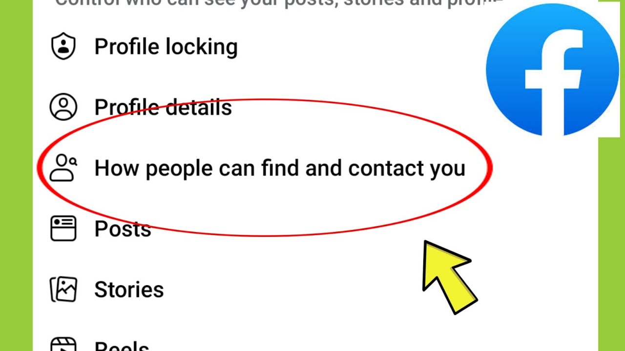 Facebook How People Find & Contact You Settings - YouTube