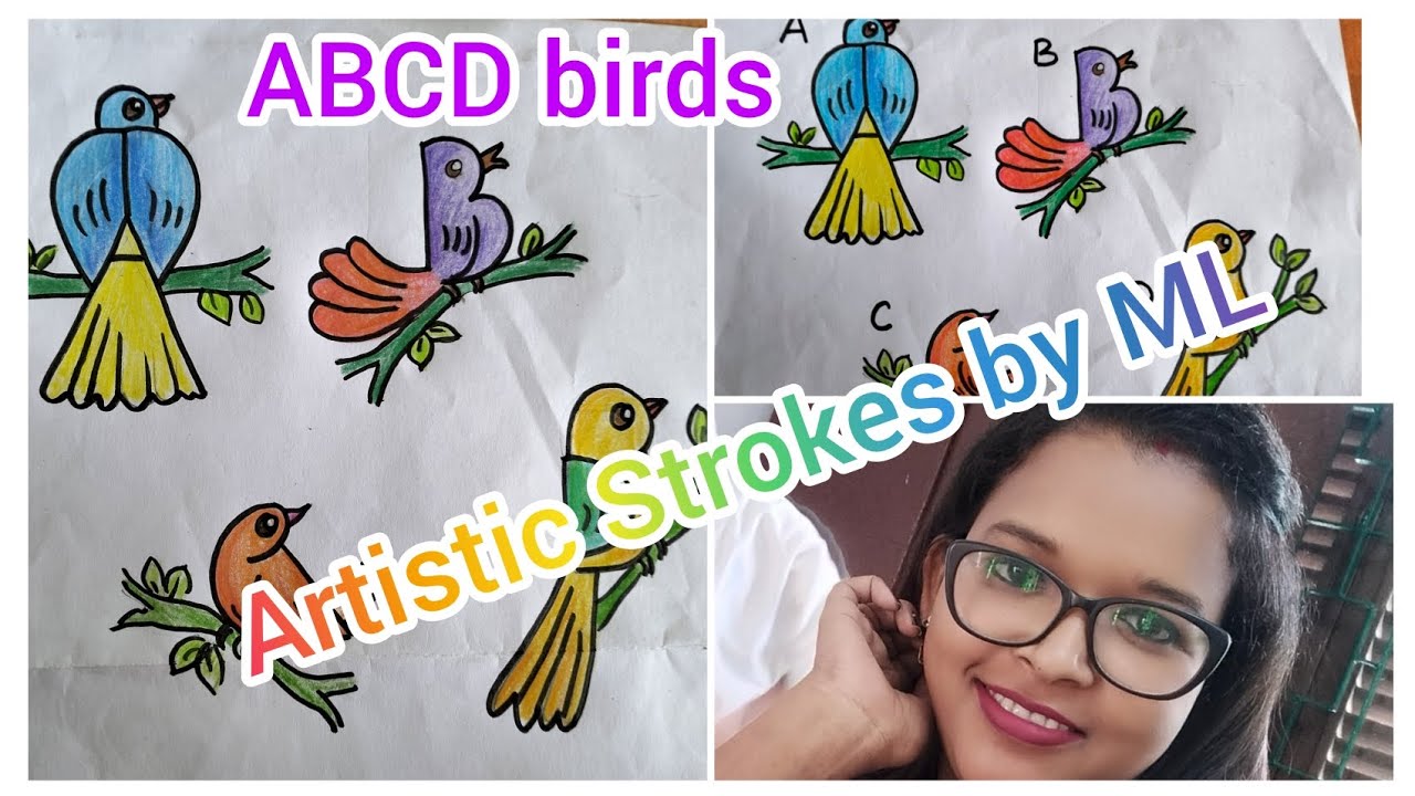 Birds with ABCD 🐦🕊️ #art #trending #drawing #viralvideo #video #artist ...