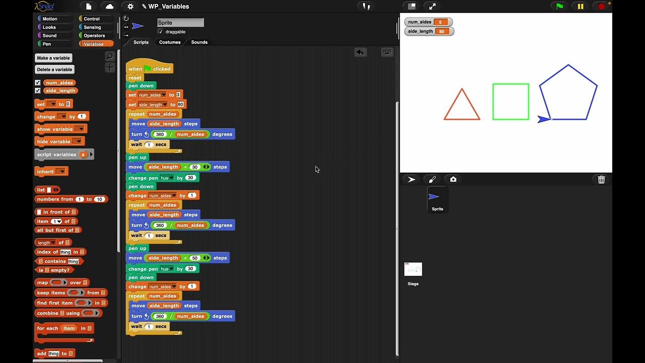 EDS 142BR: Drawing 3 Shapes using For Loops & Variables - YouTube