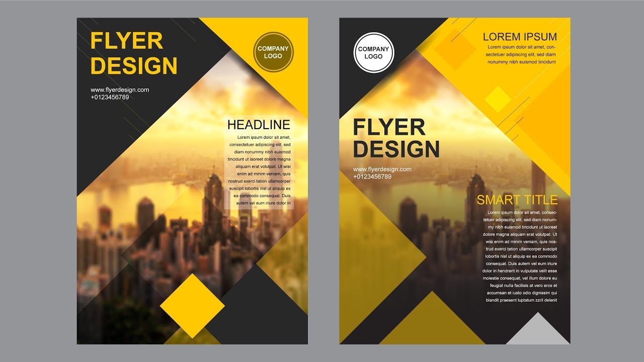 Sample Flyer design, Easy Way || adobe illistrator tutorial - YouTube