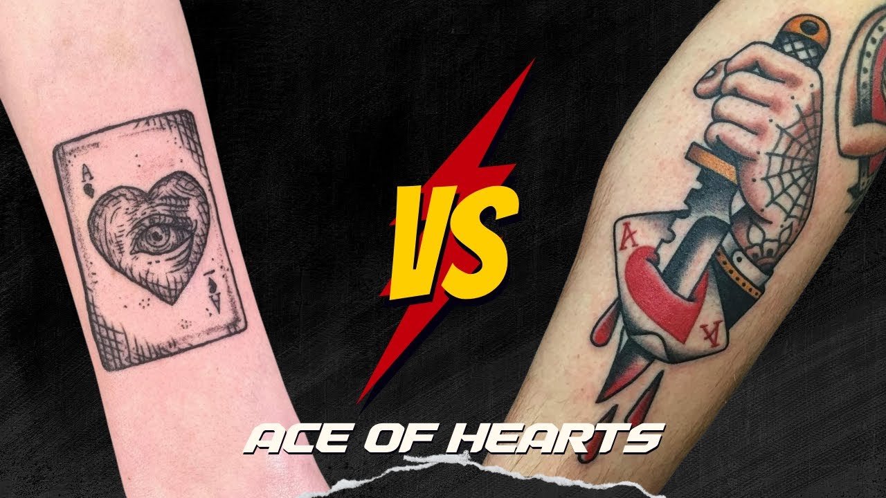 Ace Of Hearts Card Tattoo
