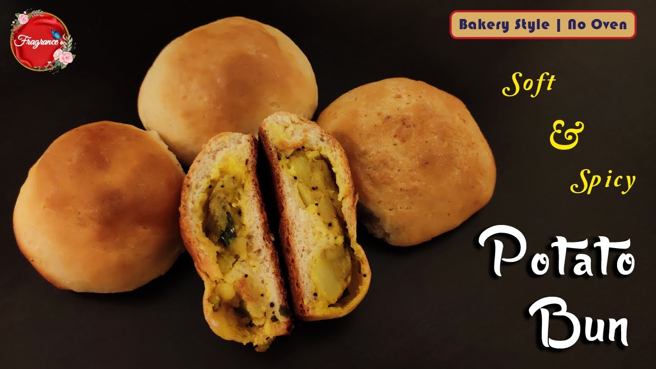 Potato Bun | Aloo Palya Bun | Potato Stuffed Bun Karnataka Bakery Style ...