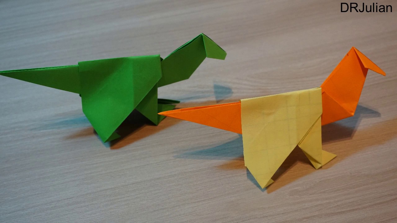 Iguanodonte Origami - YouTube