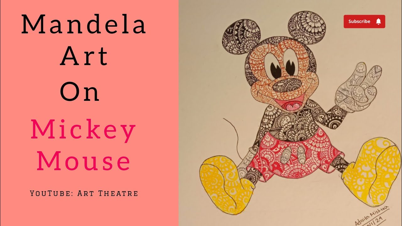 Mickey mouse 🐭 Mandala Art. Mandala art on Mickey mouse. Mandala ...