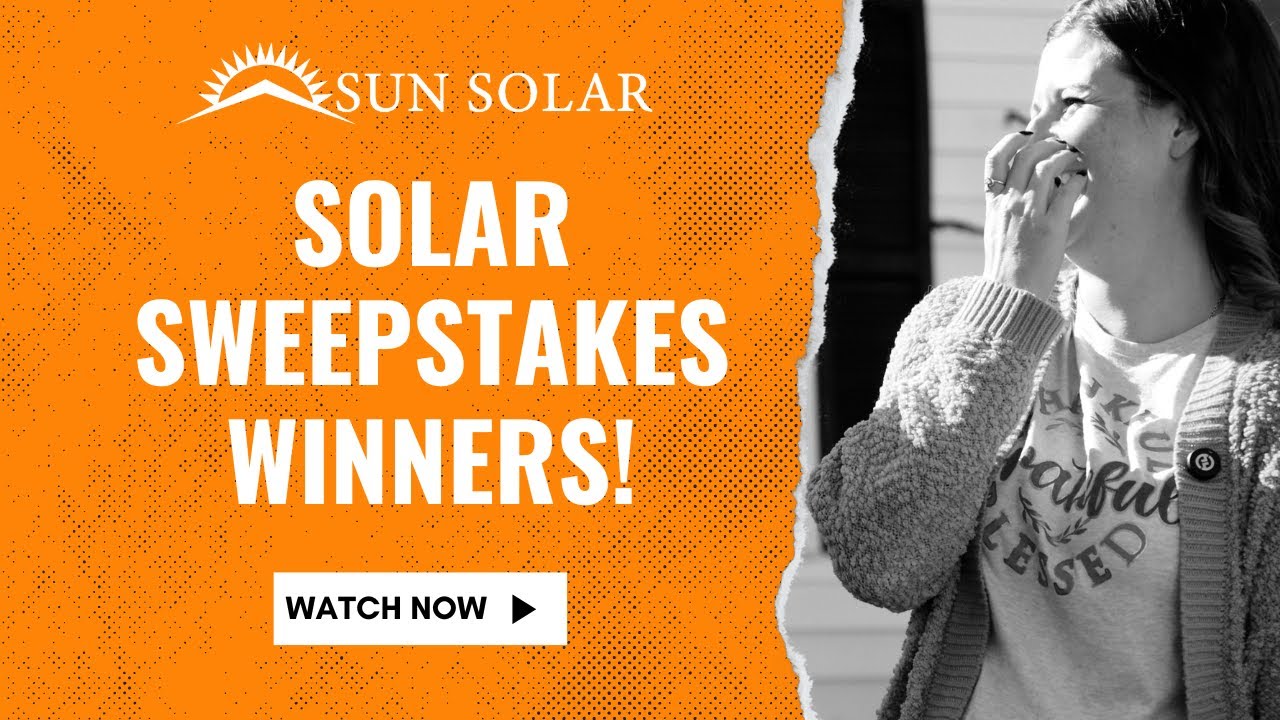Sun Solar 2024 Sweepstakes Winners -Kayla and Matt Thole! - YouTube