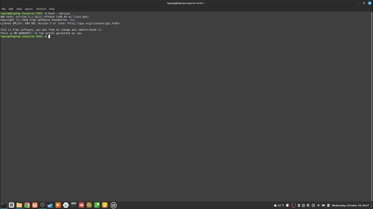 320 how to "see what bash version you are using with the bash --version" command - YouTube