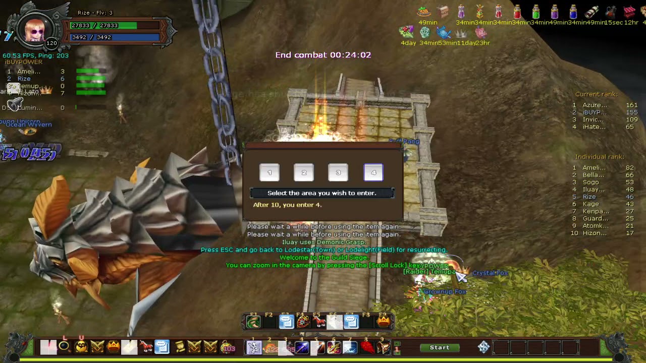 Emerald Flyff Guild Siege Ranger Perspective - YouTube