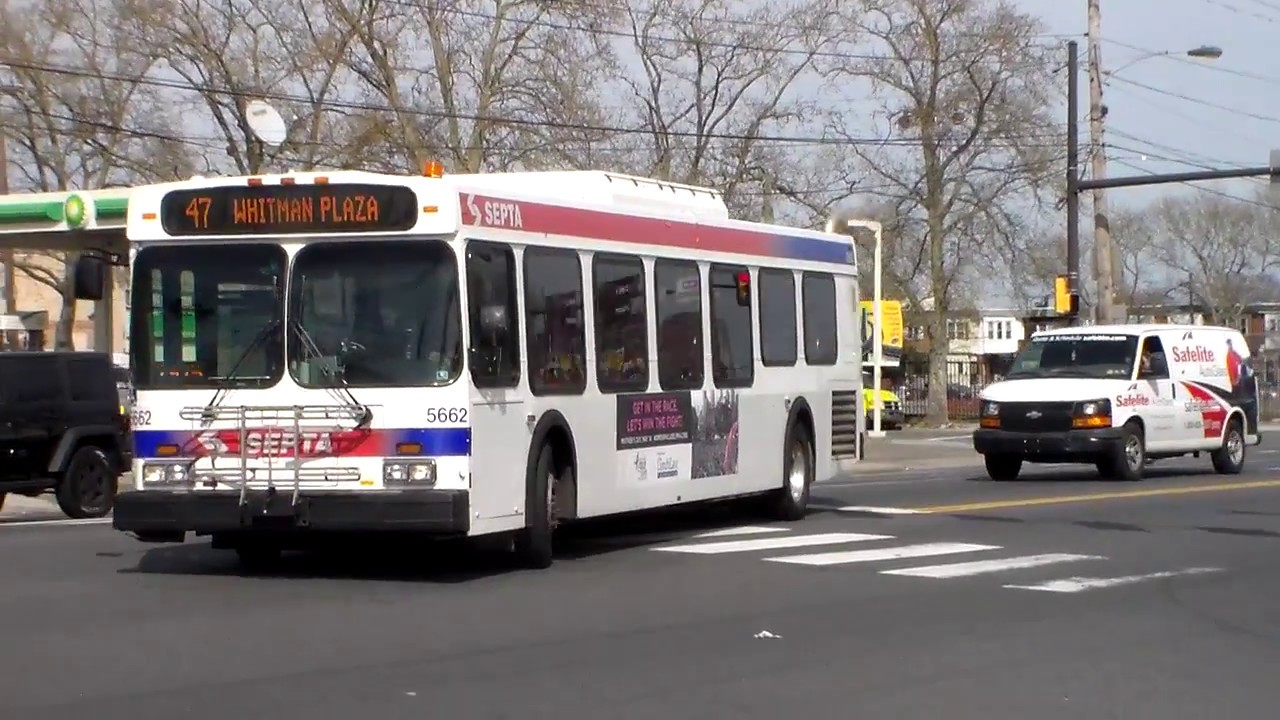SEPTA BUS: NEW FLYER D40LF 5662 ON ROUTE: 47 - YouTube