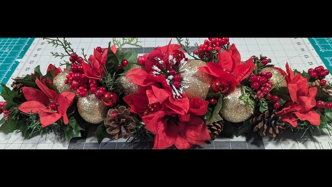 Traditional Christmas Swag Centerpiece - YouTube