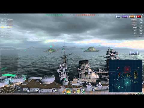 World of Warships Battleship Amagi Play - YouTube