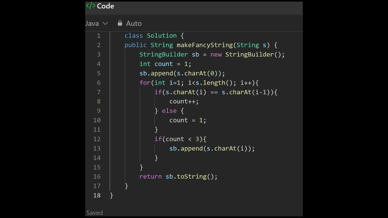 1957 Delete Characters to Make Fancy String - YouTube