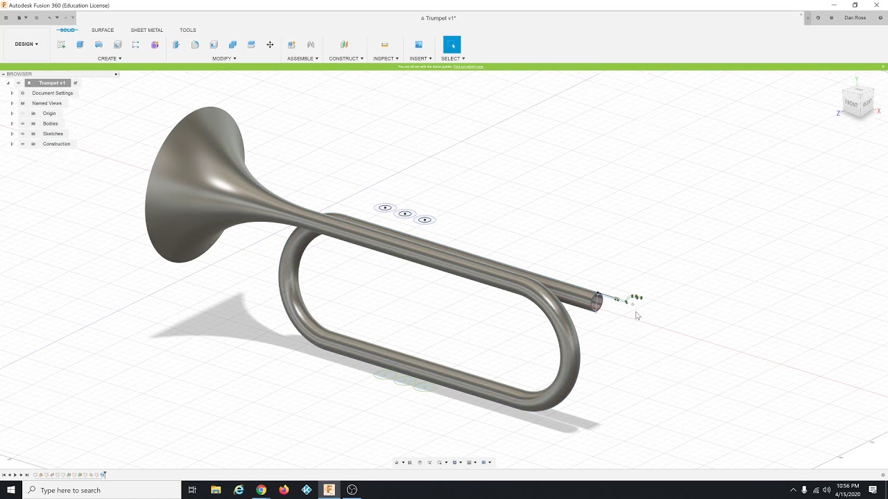 Fusion 360 Solids Tutorial 2 - YouTube
