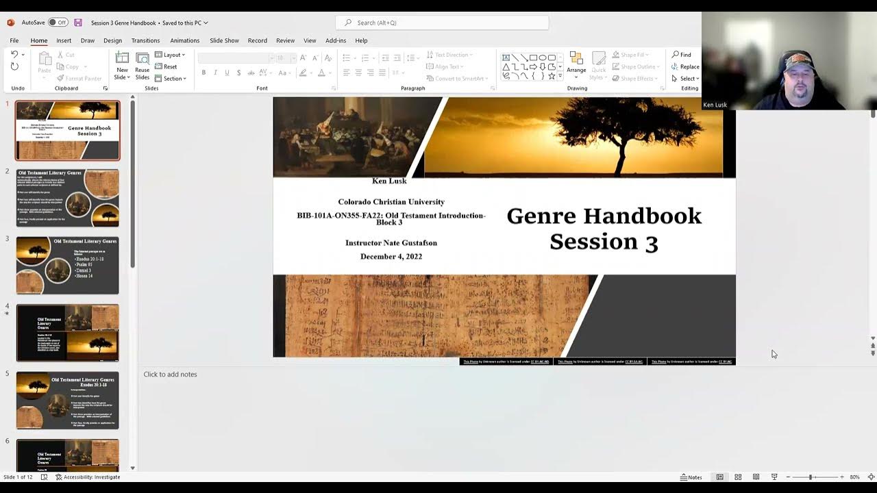 Session 3 Old Genre Handbook - YouTube