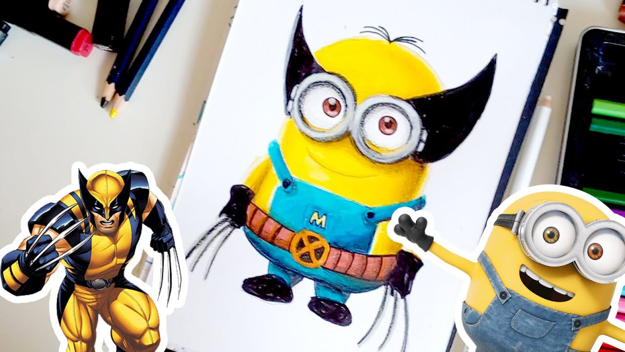 Minion Wolverine #minions #wolverine #deadpool #draw #deadpooldraw # ...