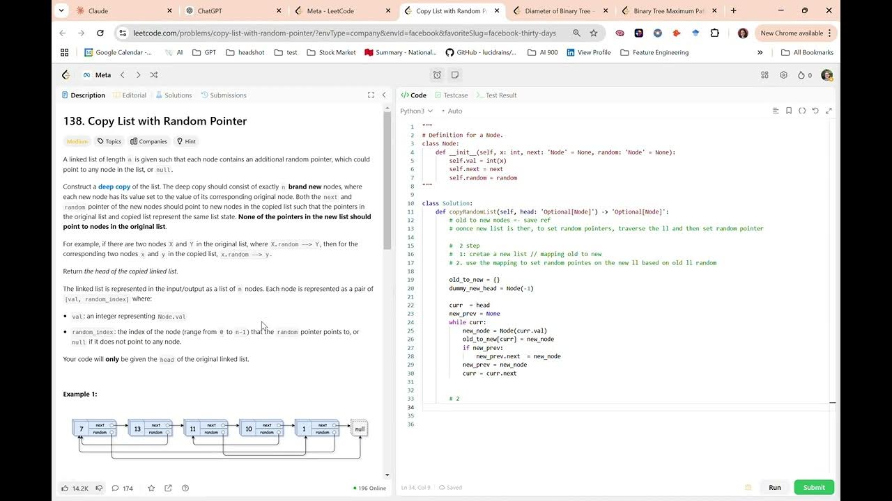 Copy List with Random Pointer || LeetCode138 || Python - YouTube
