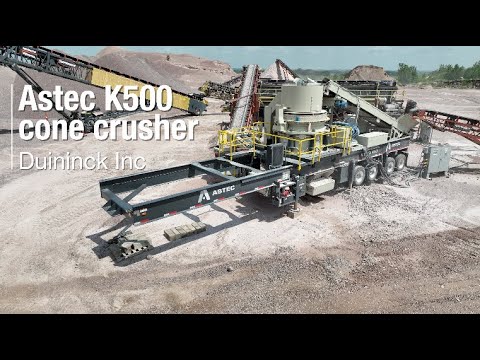 Astec K500 cone crusher boosts production for Duininck Inc - YouTube