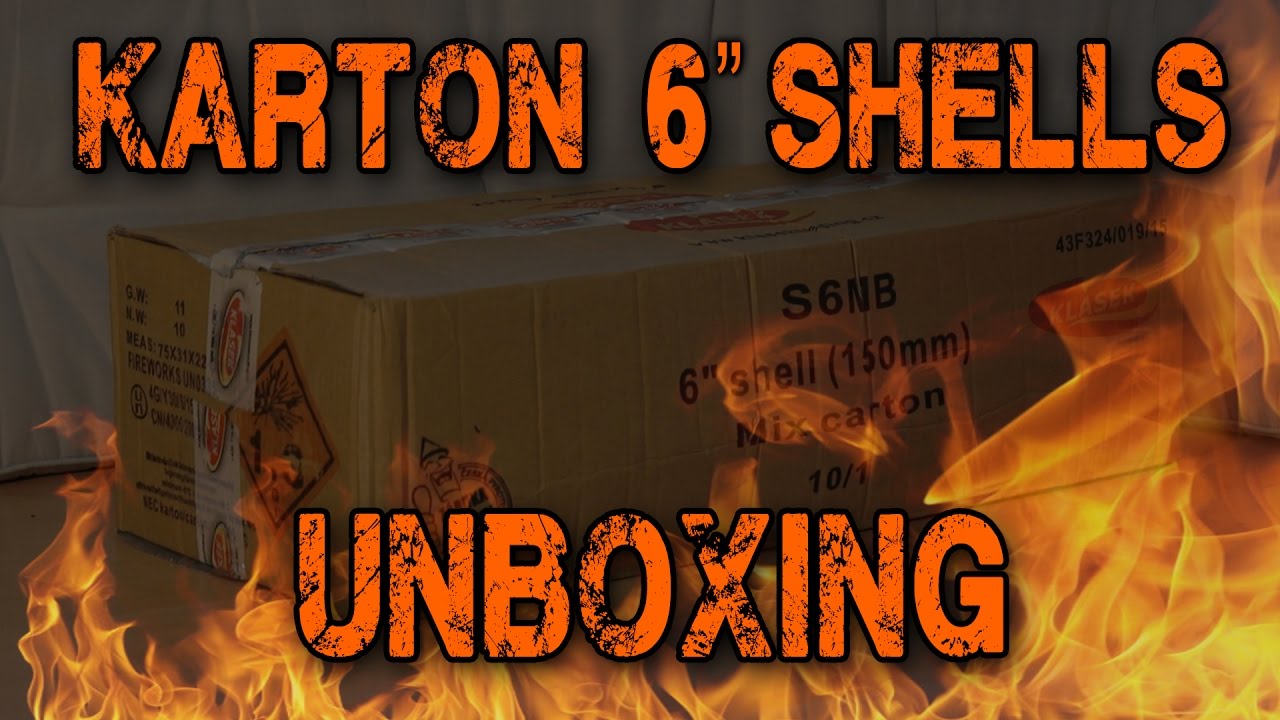 Unboxing karton 6" klasek Shells | fireworks - YouTube