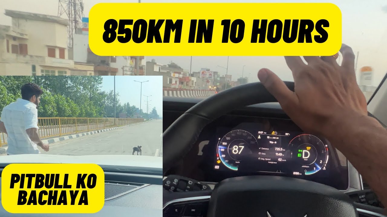 Travel 850 km in XUV 700 AWD | pitbull road pr aagya 😰 - YouTube