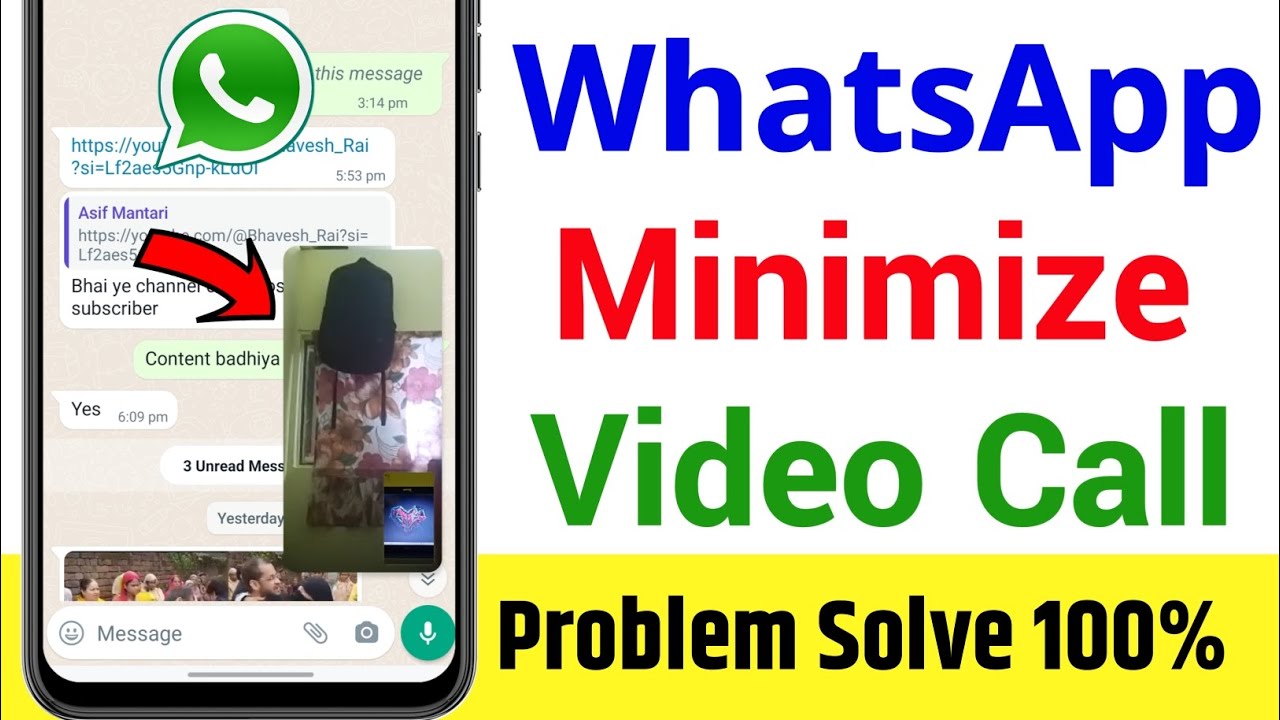 WhatsApp Video Call Minimize Problem | WhatsApp Video Call While ...