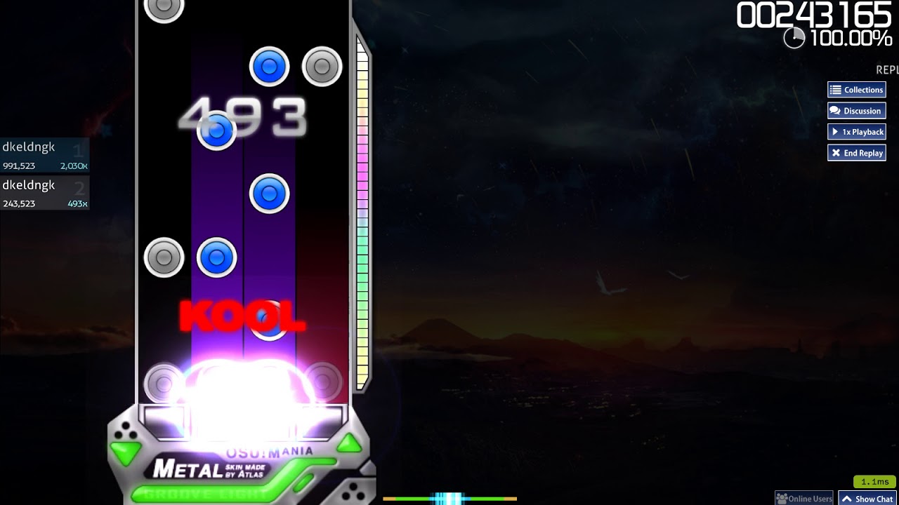 [OSU! MANIA] AO-INFINITY 4K (99.88%) - YouTube