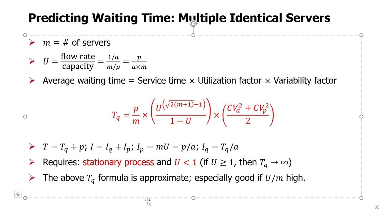 Topic 08 - 09. Predicting Waiting Time - Multiple Identical Parallel Servers - YouTube