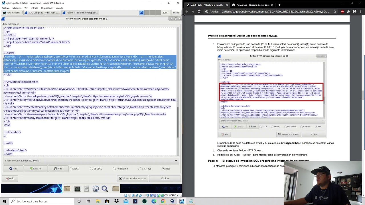 7324 Lab Attacking A Mysql Database Youtube