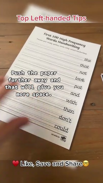 Tips for Left Handed Writers #Shorts - YouTube
