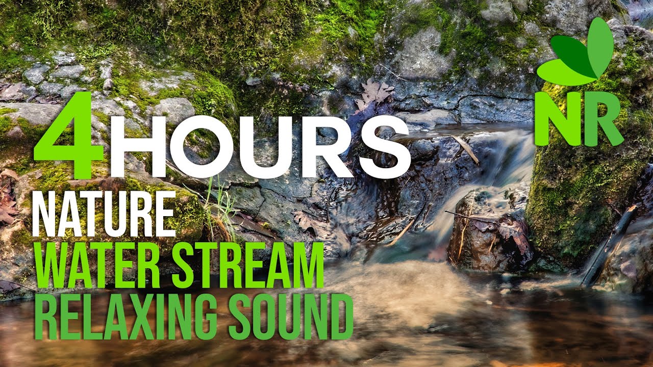 4 HOURS OF NATURE WATER STREAM - RELAXING SOUND - NATURE SOUNDS - YouTube