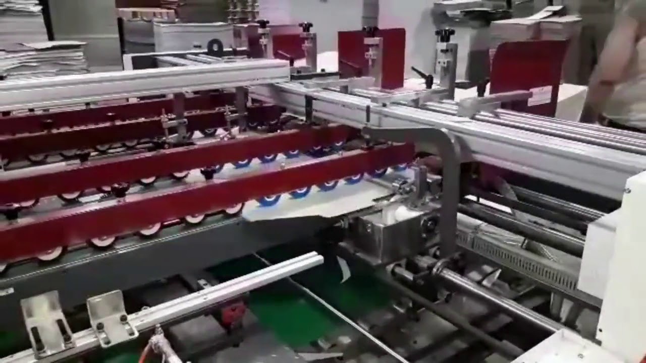 Semi-automatic folder gluer machine(Two-piece molding) - YouTube