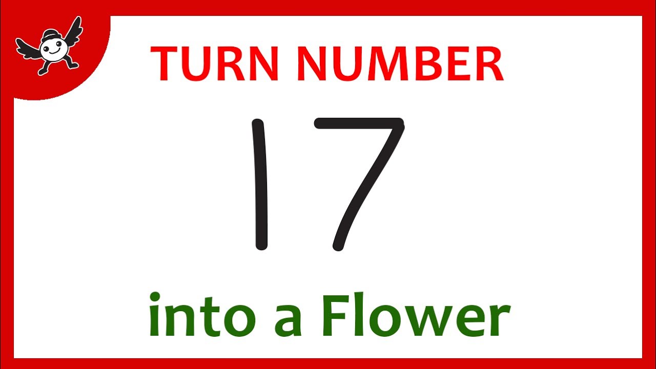 How To Turn Number 17 into a FLOWER – Easy ROSE Drawing Tutorial - YouTube