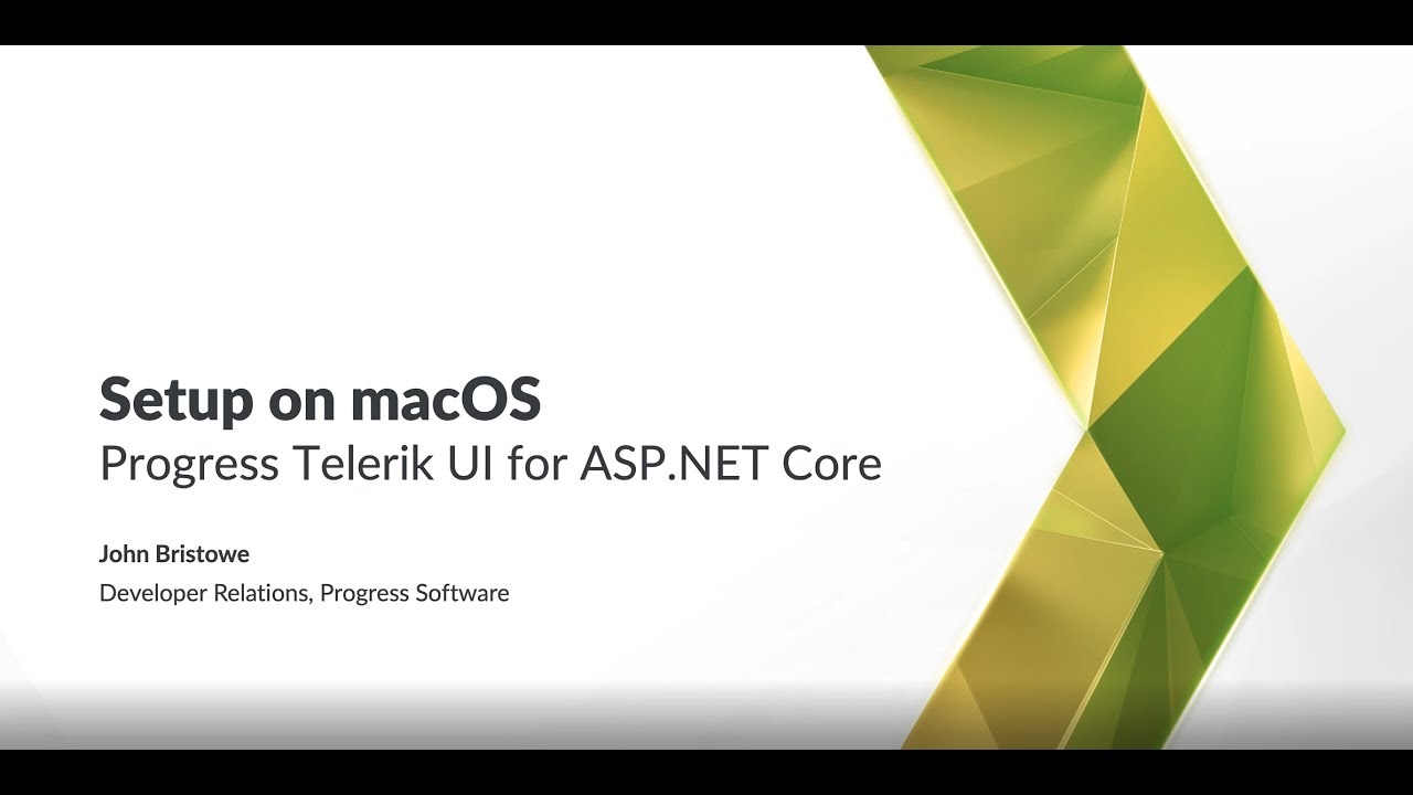 Getting Started With Telerik Ui For Asp Core On Macos Youtube