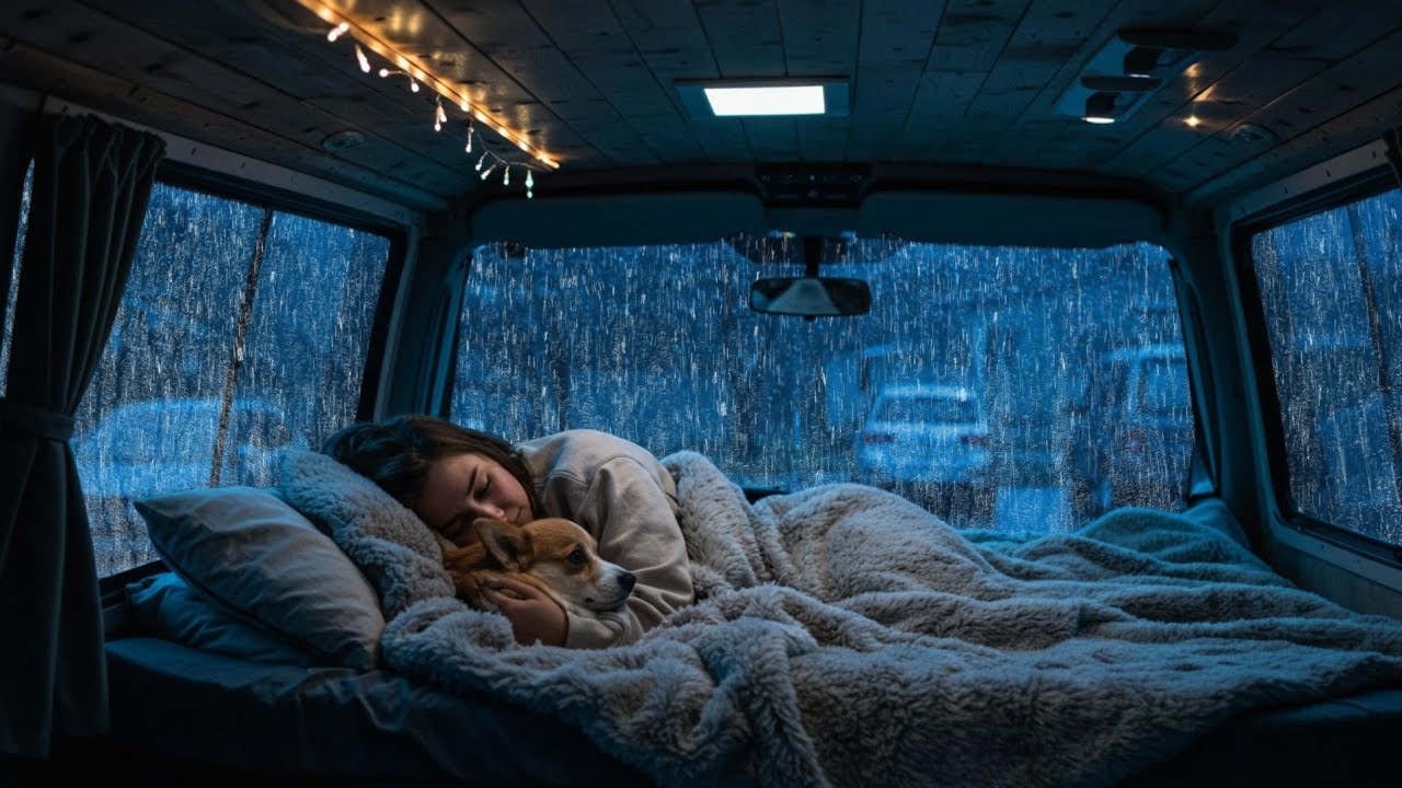 Deep Sleep Ambience: Soft Rain and Rolling Thunder Inside a Warm Car ...