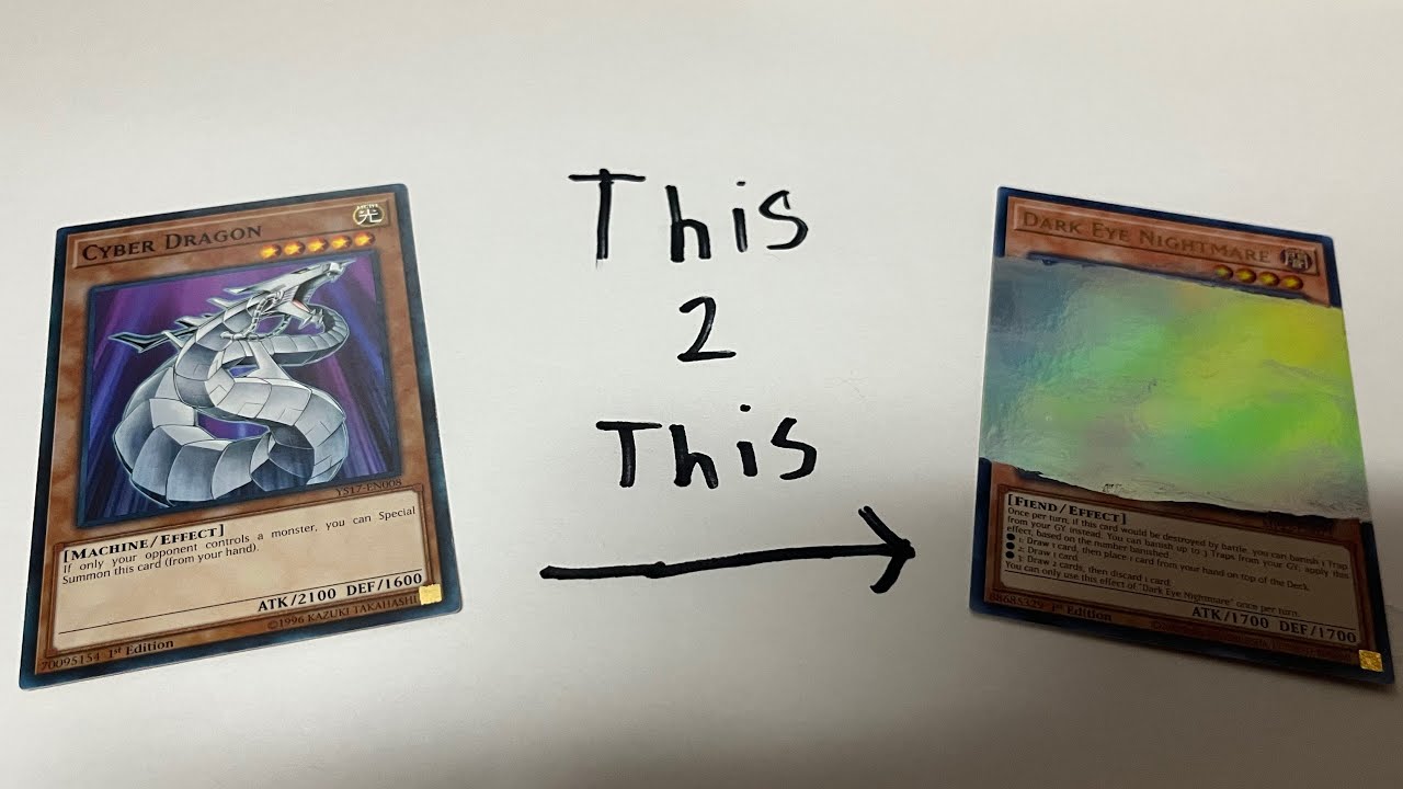 How To De-Ink Yugioh Cards Or Any TCG Cards! | Yu-Gi-Oh DIY! - YouTube