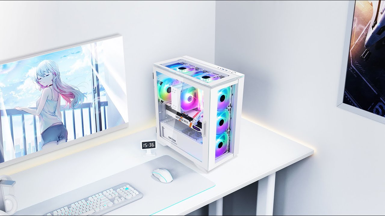 Segotep Gank 6S All White Gaming Case ...Simple but stunning - YouTube