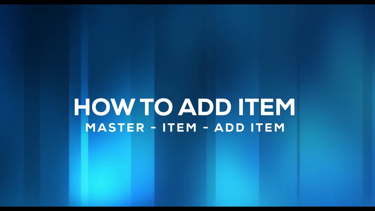 How to Add Item - YouTube