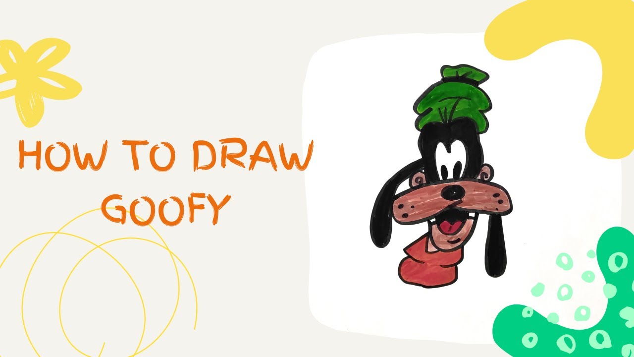 How To Draw Goofy Step By Step |Goofy Drawing From Micky Mouse |Goofy ...