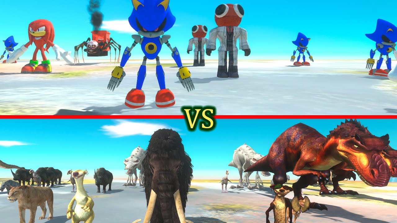 Wolly Mammoth Diego Woolly Rhino vs Creepy |Monster Animal Revolt ...