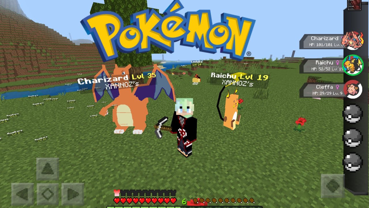 Pokeblock Minecraft BE มายคราฟมือถือ เอาชีวิตรอดลิซาดอนร่าง3 - YouTube