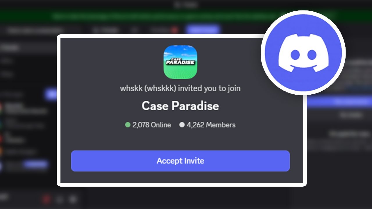 How to Join Case Paradise Discord Server - YouTube