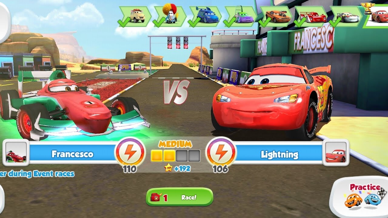 Final Radiator cup Arena🏆 |Francesco VS Lightning McQueen- Cars: Fast ...