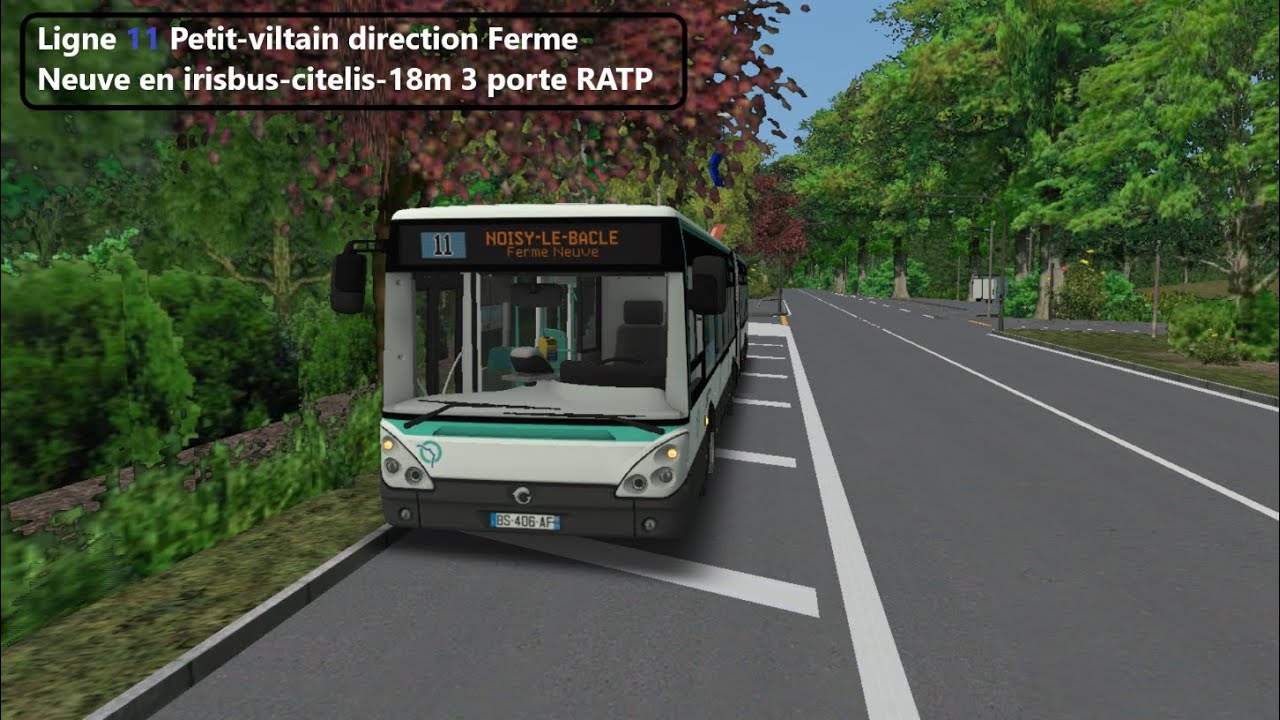 Omsi 2 en irisbus citelis 18m 3 porte EURO4 ZF RATP ligne 11 - YouTube