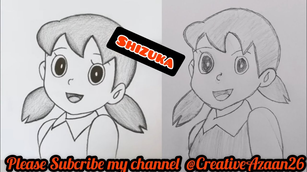 How to Draw SHIZUKA sketch// Shizuka sketch step by step /Easy Drawing ...